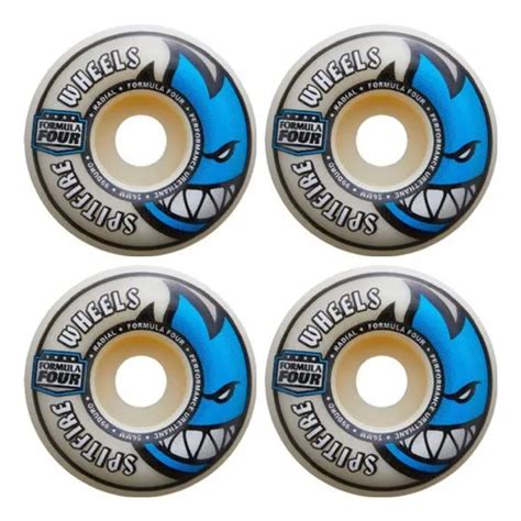 Spitfire F4 99a Radial 56mm Natural Blue Skateboard Wheels Mercadolibre