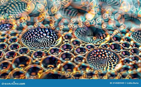Psychedelic Biomorphic Art With Vibrant Swirls And Spheres Royalty Free