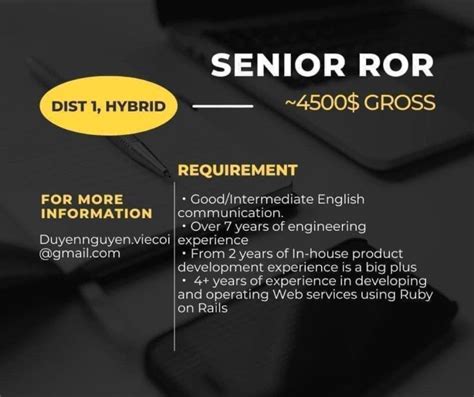 Duyen Nguyen On Linkedin Dist 1hybrid Senior Ror Developer ~ 4500