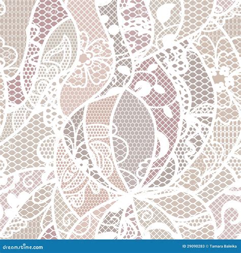Lace Vector Fabric Seamless Pattern Stock Vector Illustration Of