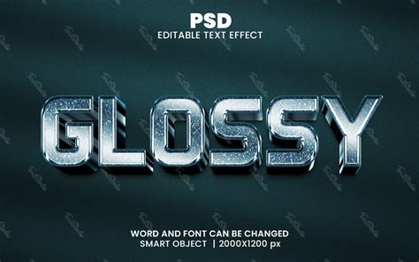 Effet De Texte 3d En Métal Brillant Fichier Psd Photoshop Premium