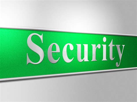 Security Secure Represents Protect Encrypt And Protected Stock Illustration Illustration Of