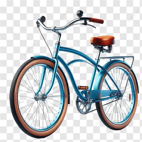 투명한 배경에 격리된 갈색 좌석과 흰색 벽 타이어가 있는 파란색 빈티지 자전거 블루 빈티지 자전거 갈색 좌석 흰 벽 타이어 Png 일러스트 및 이미지 에 대한 무료