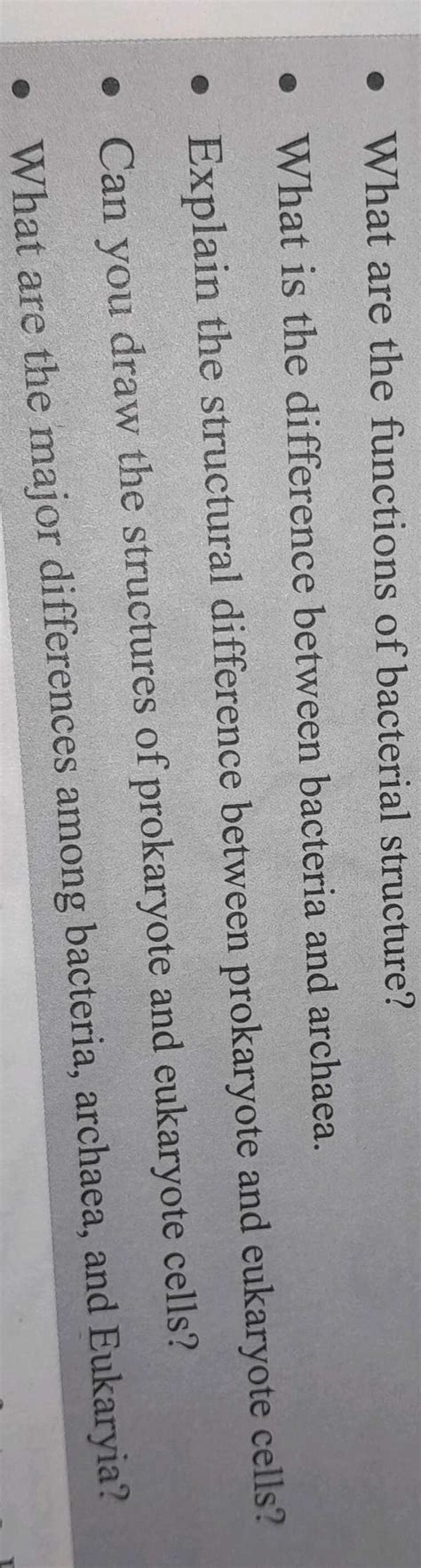What Are The Functions Of Bacterial Structure StudyX