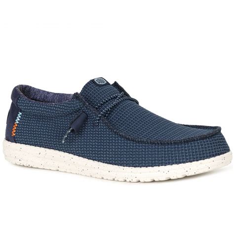 Hey Dude Wally Stretch Sox Mens Canvas Shoes Charles Clinkard