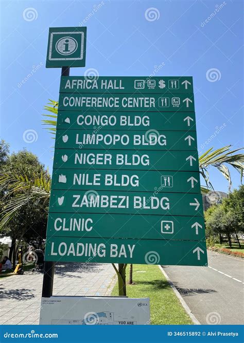 Street Sign With Several Directional Signs Indicating The Various