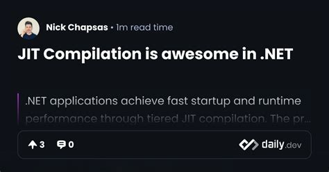 Jit Compilation Is Awesome In Net Dailydev