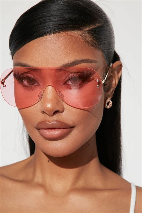 Top Down Sunglasses Pink Fashion Nova