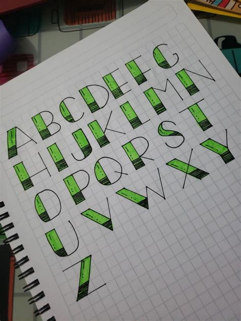 Abecedario Lettering Abecedario Lettering Cuadros De Letras Tipos De Letras
