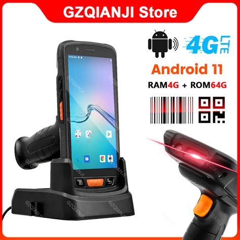 Android 11 ทนทาน 4g Pda มือถือ Terminal แบบพกพา Data Collector 1d เลเซ