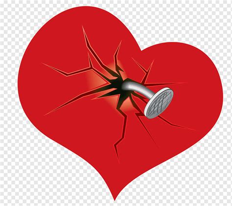 Herz Mit Nagelillustration Gebrochenes Herz Gebrochenes Herz