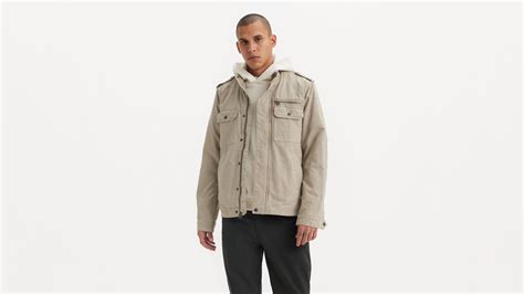 Cotton Military Jacket Grey Levis® Us