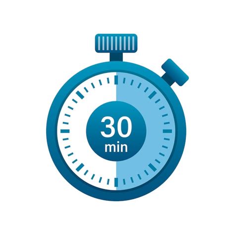 Premium Vector Stopwatch 30 Minutes Icon Illustration In Flat Style