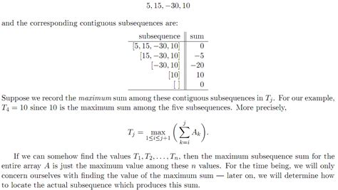 Algorithm How Can I Find The Maximum Sum Of A Sub Sequence Using