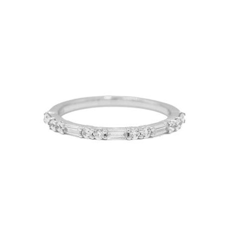 14kw 37ctw Alternating Baguette And Round Diamond Band