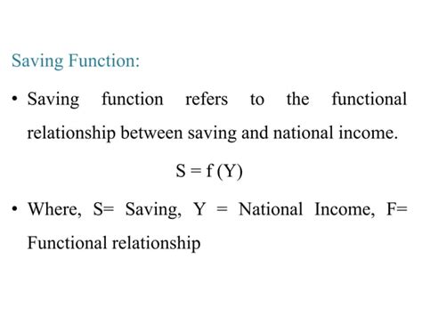 theory of saving in saving function pptx