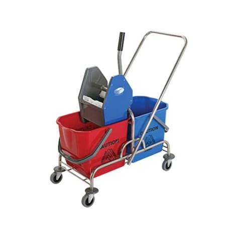 Double Mop Bucket Trolley Metal Frame Chemex