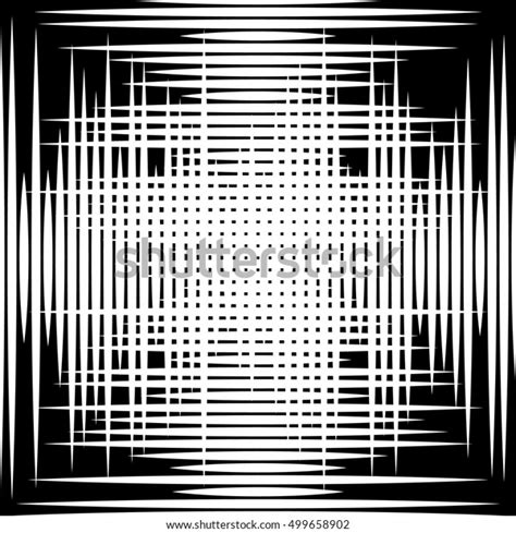 Asymmetric Grid Mesh Pattern Irregular Monochrome Stock Vector Royalty