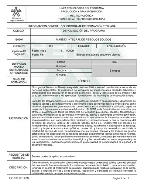 Informe Programa De Formación Titulada Monitoreo Ambiental Tsl