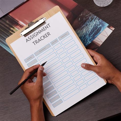 Editable Assignment Tracker Printable Assignment Planner Canva Template Task Tracker