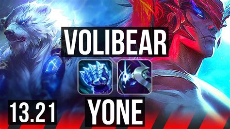 VOLIBEAR Vs YONE TOP Solo Kills Godlike NA Master YouTube