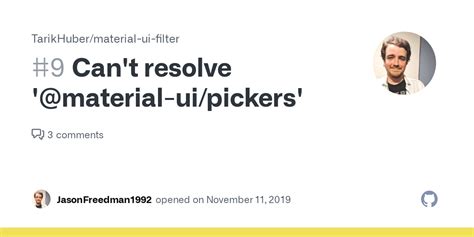 Can T Resolve Material Ui Pickers Issue 9 TarikHuber Material