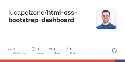 GitHub Lucapolzone Html Css Bootstrap Dashboard