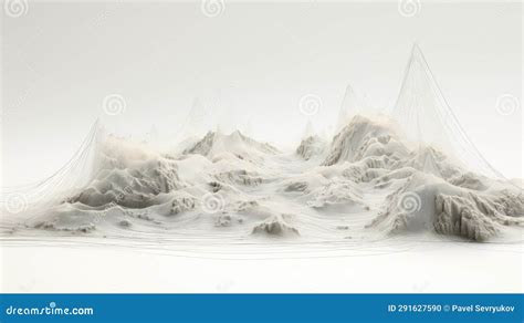 Tech Wireframe Landscape Topographic Stock Illustration Illustration