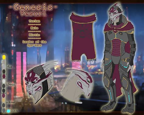 Mass Effect Genesis Vesuri Reference Sheet — Weasyl