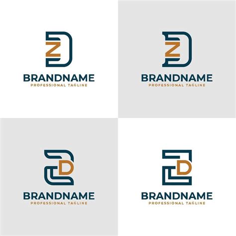 Elegant Letters Dz And Zd Monogram Logo Suitable For Business With Zd