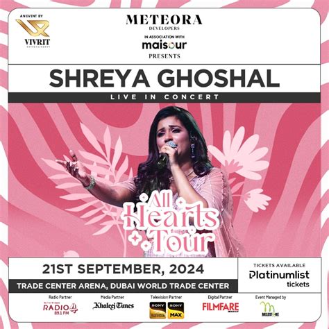 Shreya Ghoshal Live In Concert In Dubai Tickets