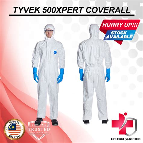 Dupont™ Tyvek® 500 Xpert Disposal Coverall Shopee Malaysia
