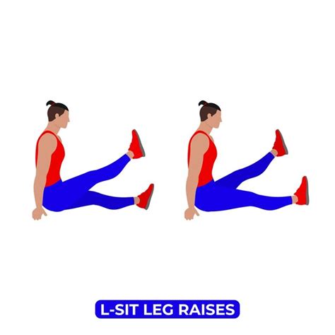 Premium Vector Vector Man Doing Lsit Leg Raises Bodyweight Fitness