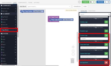 Copy Button Component Backendless Marketplace