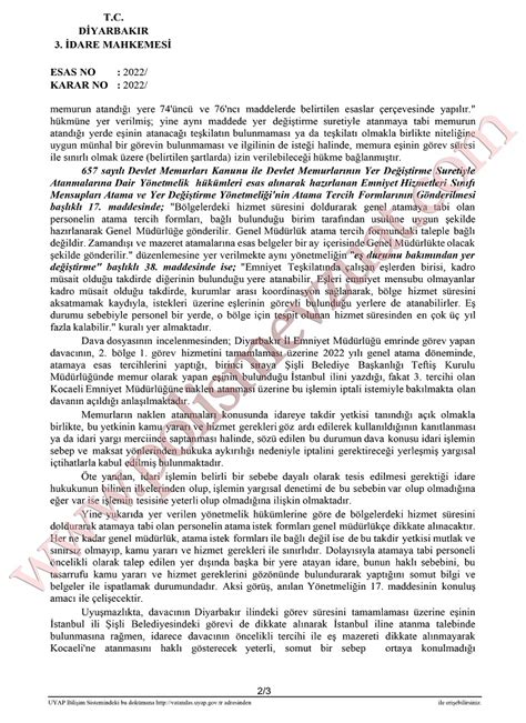 Genel Atamada Ilk Tercihine Atamas N N Yap Lmas Na Dair Davad R Birinci Tercihe Atama E