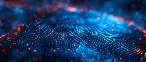 Futuristic Fingerprint Waves For Biometric Security Concept Biometric
