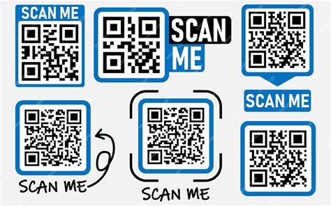 스마트폰용 Qr 코드 스캔 Qr 코드 프레임 템플릿 스마트폰 벡터 그림용 Qr 코드 스캔 프리미엄 벡터