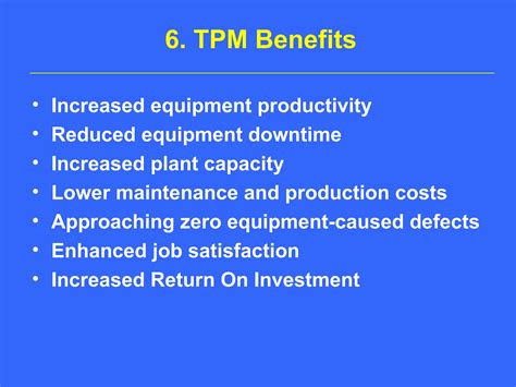 Tpm Implementation Throughout Companyppt