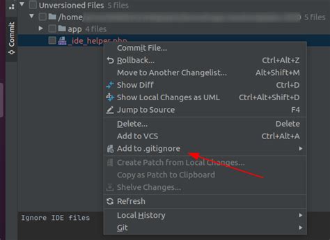 add to gitignore option missing from context menu · issue 142