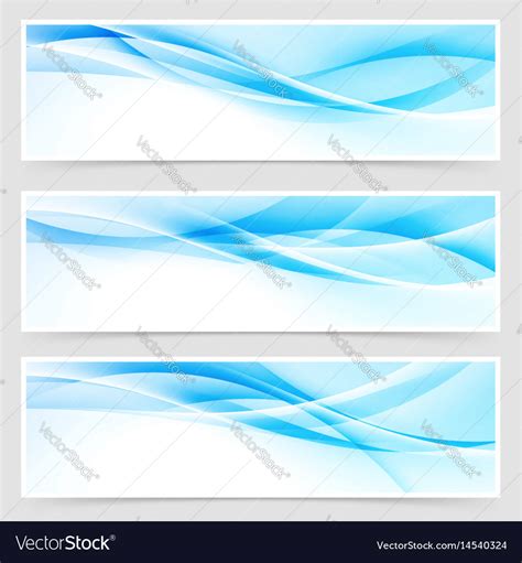 Bright Blue Abstract Swoosh Modern Line Header Vector Image