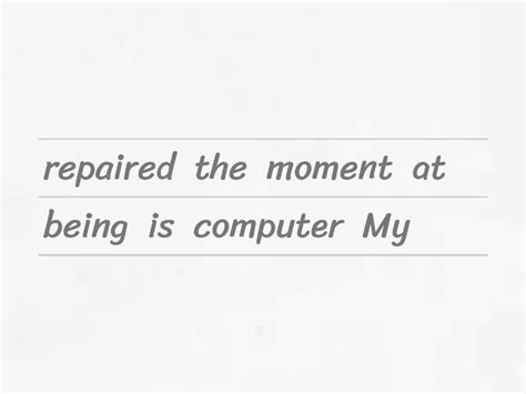 Passive Voice Rearrange The Words Unjumble