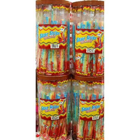 Sour Stripe Gummy With Filling 60 Pieces Shopee Philippines