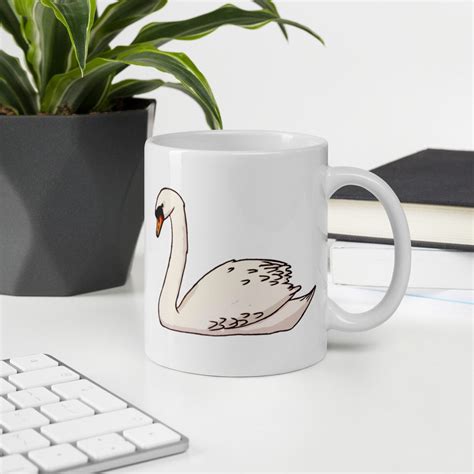 Swan Mug Swan Coffee Cup Etsy