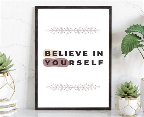 Believe In Yourself Poster Print Modern Poster Prints Home Wall Arts