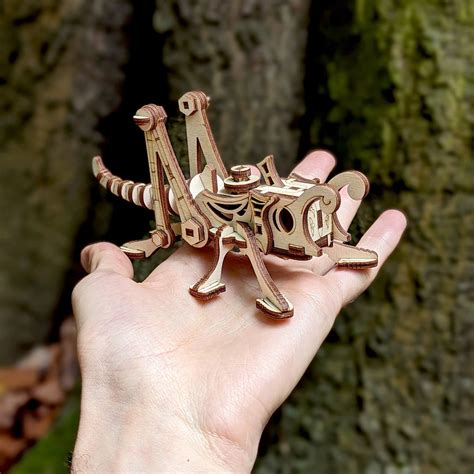 Steampunk Grasshopper 3d Insect Model Glowforge Shop