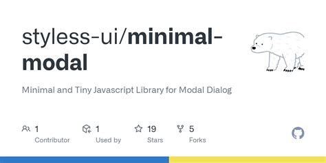 Github Styless Ui Minimal Modal Minimal And Tiny Javascript Library For Modal Dialog