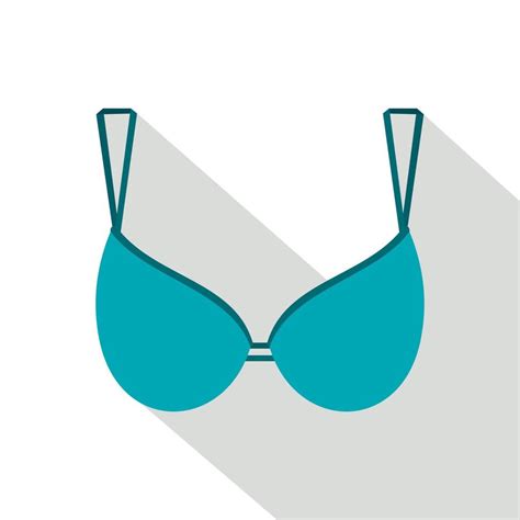 Blue Bra Icon Flat Style 15222111 Vector Art At Vecteezy