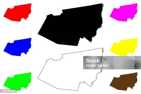 Greene County New York State Map Vector Illustration Scribble Sketch