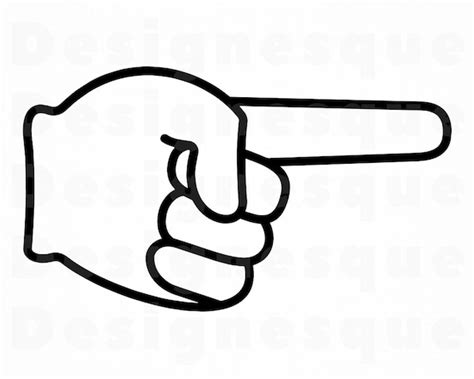 Files For Cricut Vector Pointing Hand Outline Svg Cut Vrogue Co