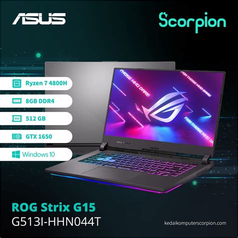 Asus Rog Strix G15 G513i Hhn044t Gaming Laptop Shopee Malaysia